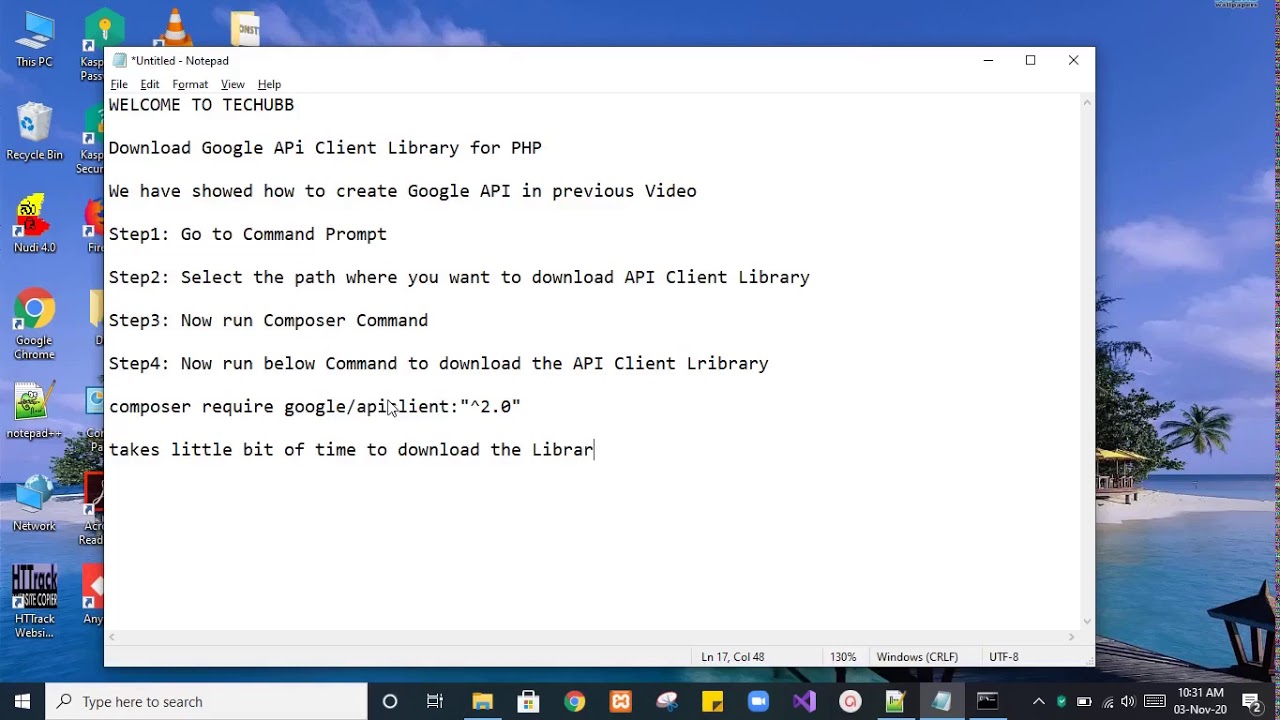 TECHUBB | Easy Programming Tutorials | Download Google API Client Library for PHP