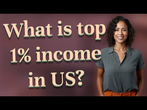 What is top 1% income in US?