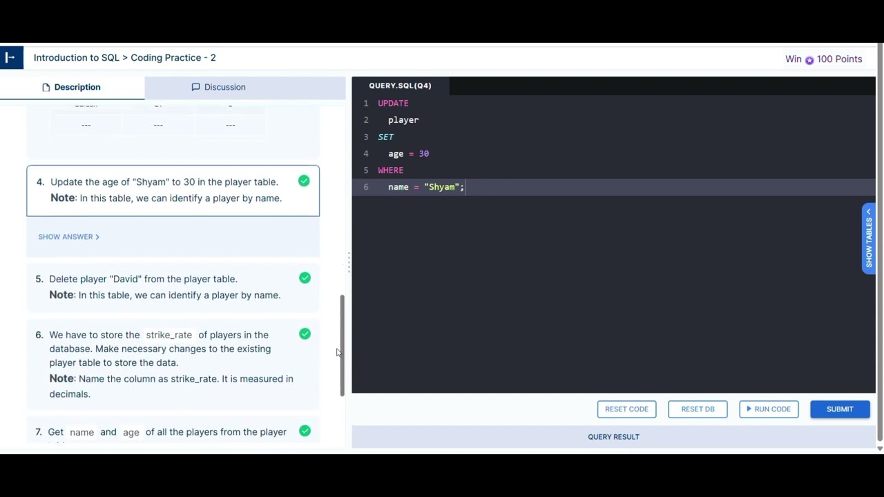 SQL | Introduction to SQL | Coding Practice-2 | NxtWave CCBP 4.0