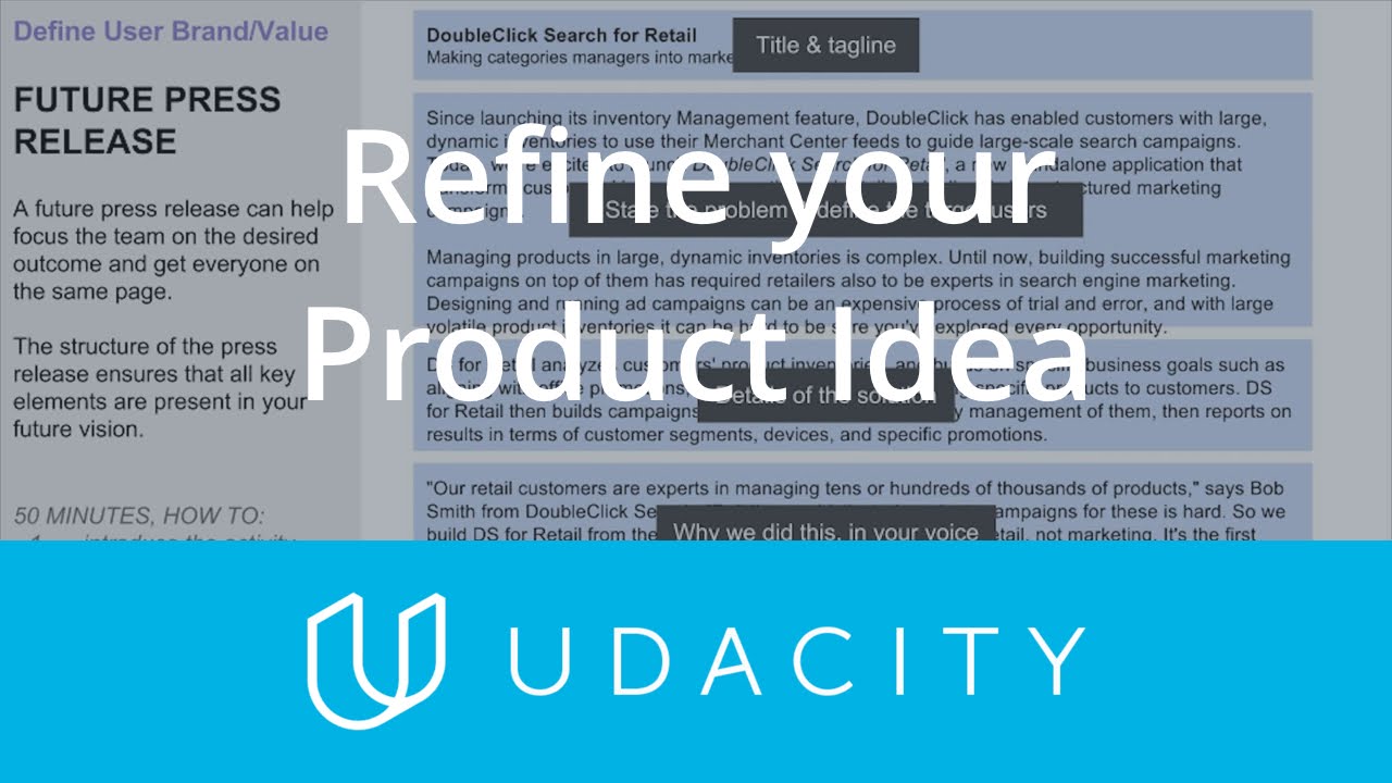 Refine Your Product Idea | Validation | Product Design | Udacity