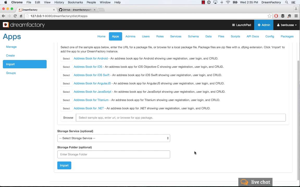 How to Set Up the Address Book Sample Application
