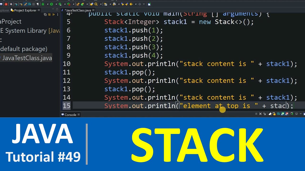 Java Tutorial #49 - Java Stack Class with Examples (Collections)