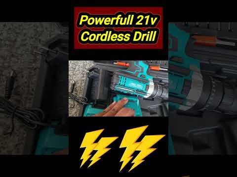 Power 21v codless Drill Machine#Codless screwdriver kit#diy#tools#powertools#drill