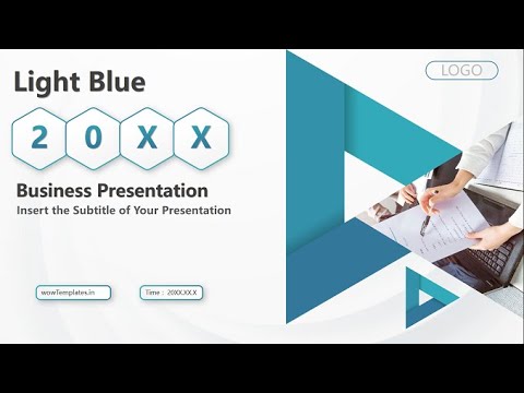 Light Blue Business Presentation Template | wowTemplates