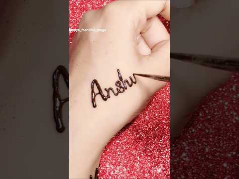 anshika name mehndi designs unique mehndi designs #mehndi #henna #trending