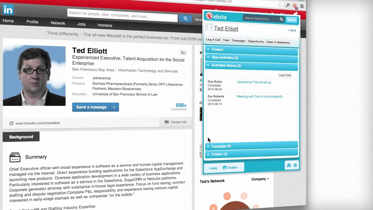 LinkedIn Integration for Salesforce by Ebsta