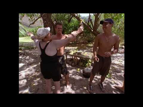 Survivor Marquesas Patrica gets Hunter to lotion her