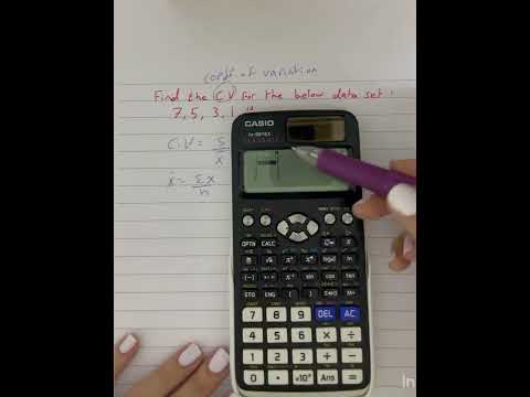 Coefficient of Variation (standard deviations/ mean) using Calculator