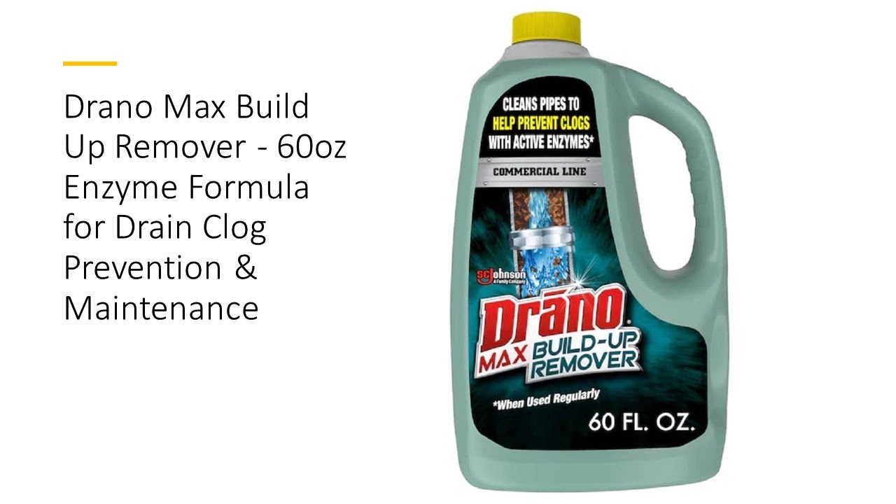 Drano Max Build Up Remover - 60oz Enzyme Formula for Drain Clog Prevention & Maintenance