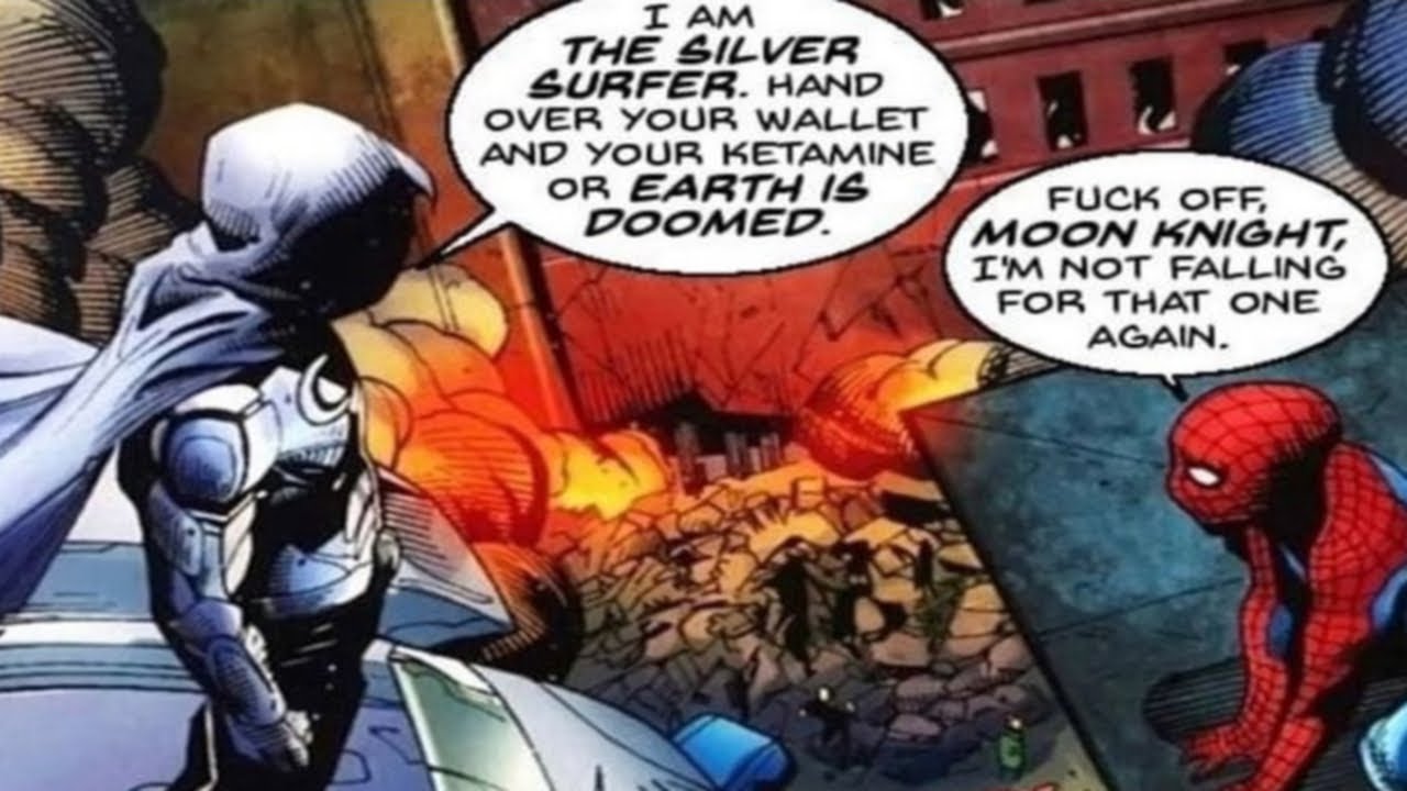 Moon Knight wants Spider Man's ketamine