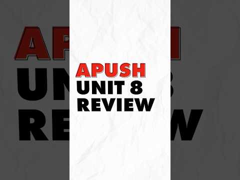 ONE MINUTE Review #apush Unit 8