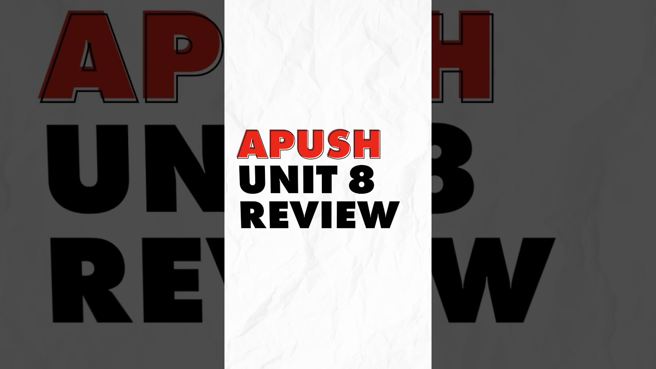 ONE MINUTE Review #apush Unit 8