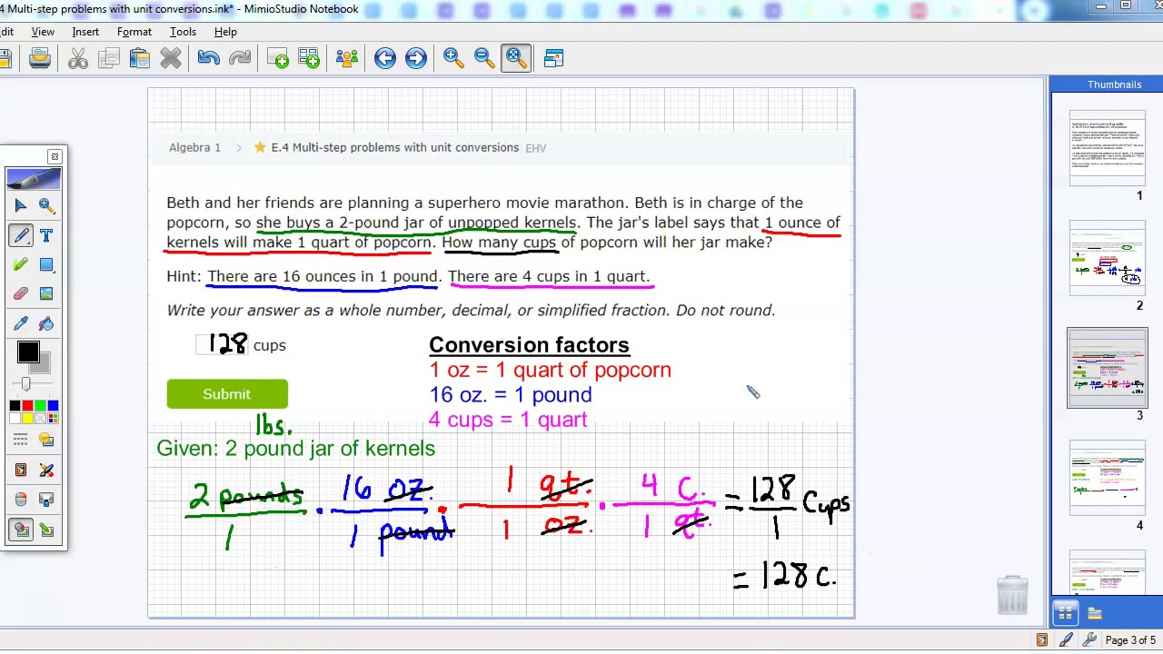 IXL skill E.4 multi-step problems with unit conversions