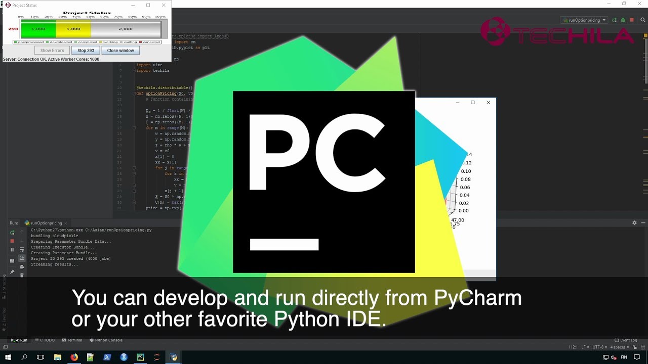 1000x speed to Python simulation using Techila Distributed Computing Engine