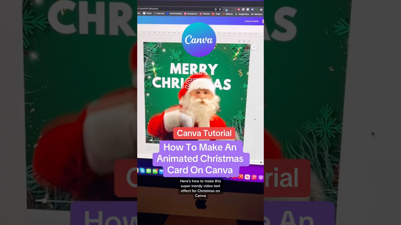 Canva Tutorial - How To Make An Animated Christmas Card On Canva #canvatips #canvatutorial
