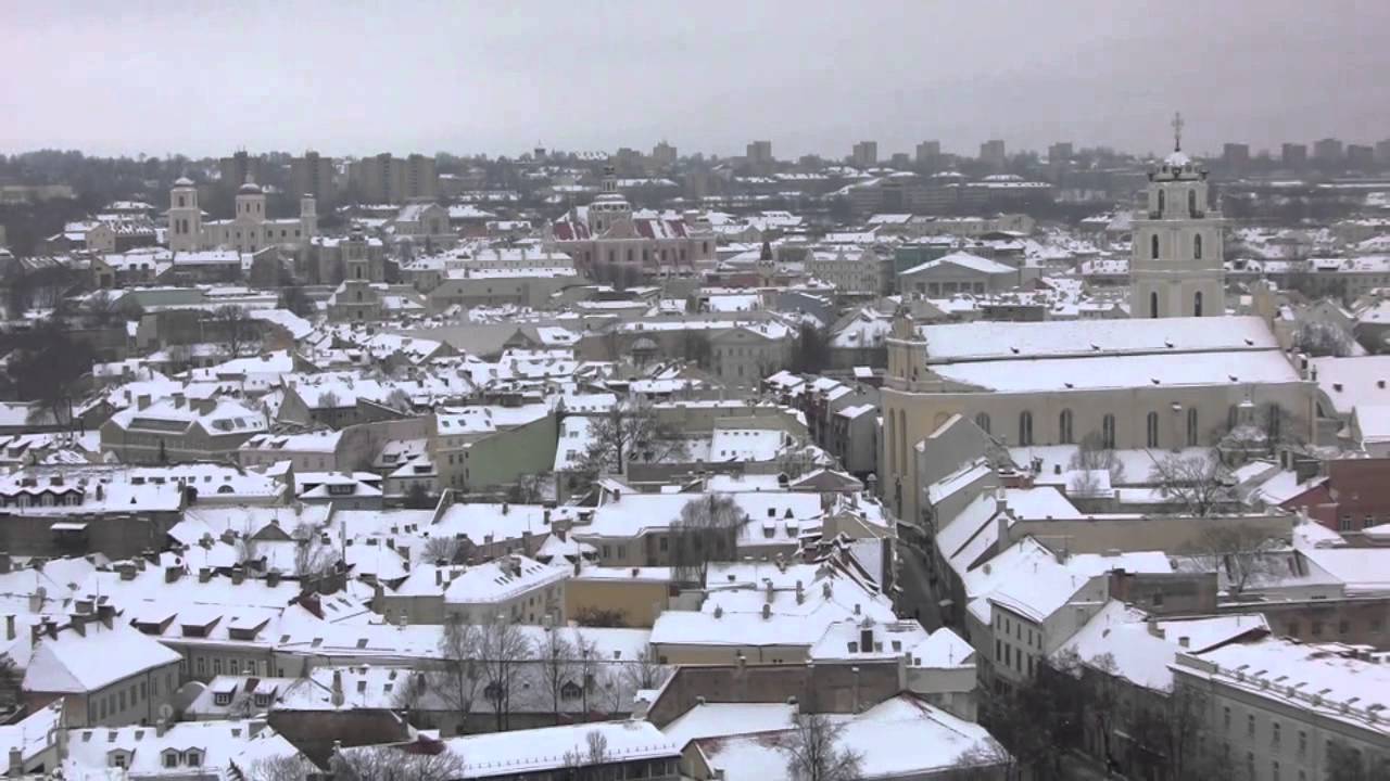 Gediminas Tower and views over Vilnius, Lithuania - 17th January, 2013