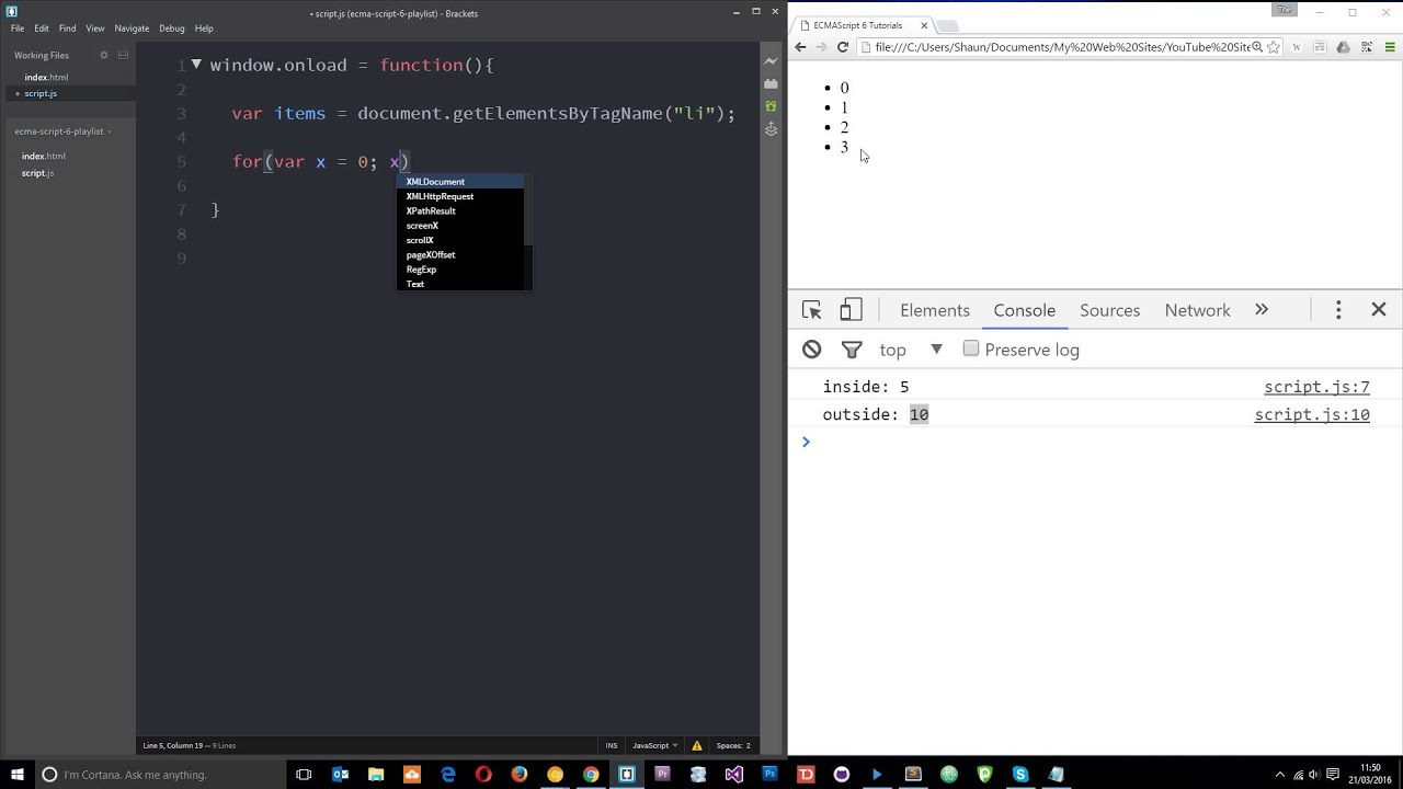 JavaScript ES6 Tutorial #3 - The Let Keyword