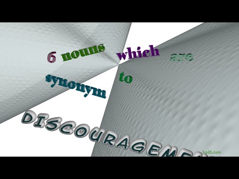 discouragement - 7 nouns synonym of discouragement (sentence examples)