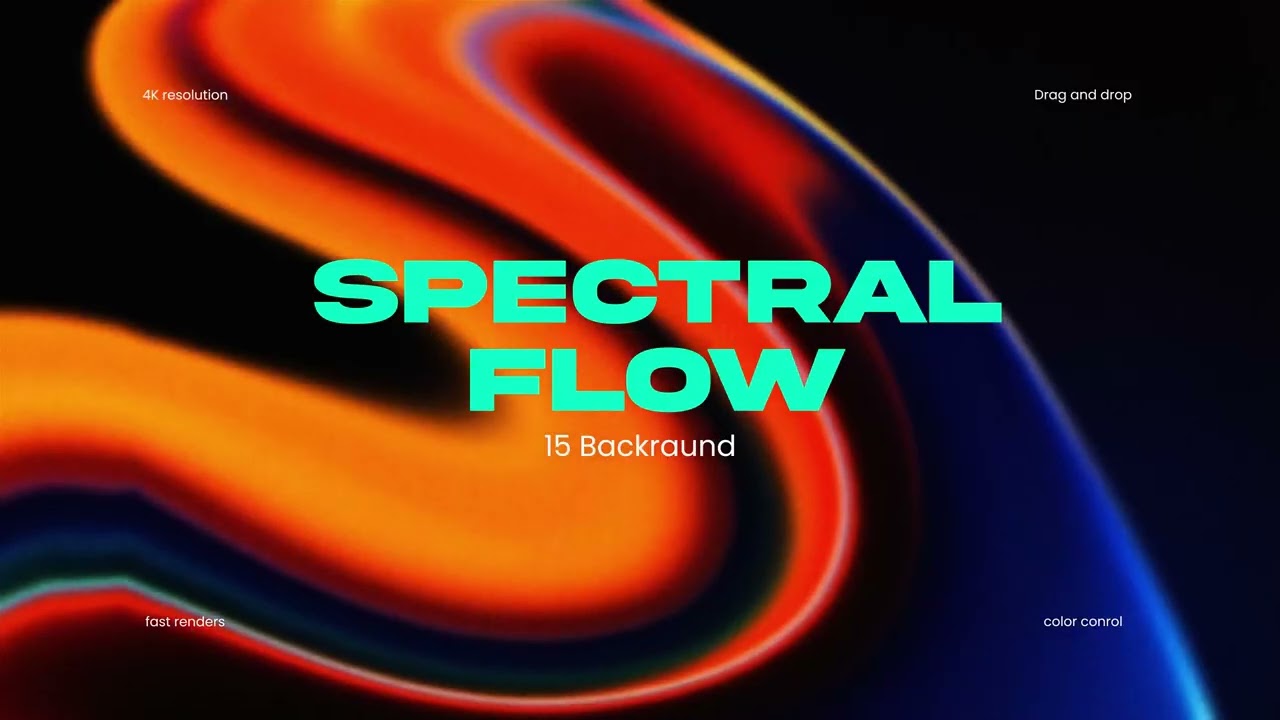 Chrome Abstract Neon Gradient Backgrounds - Elements | After Effect Template