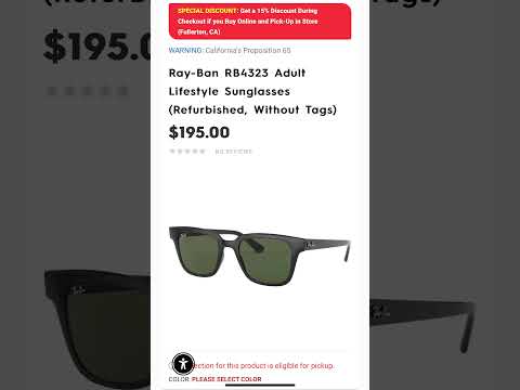 Motorhelmets Store Sale Ray-Ban RB4300 Men's and RB4323 Adult Lifestyle Sunglasses #youtubeshorts