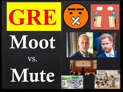 MOOT Meaning| MUTE Meaning | confusing GRE words with images | gre vocabulary