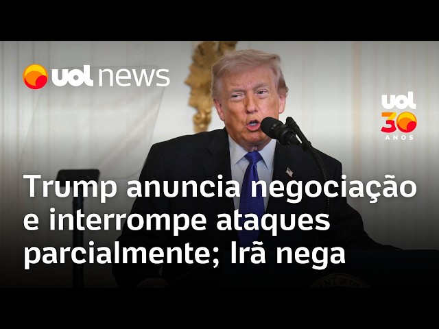 Trump anuncia negociação com Irã e interrompe ataques por cinco dias