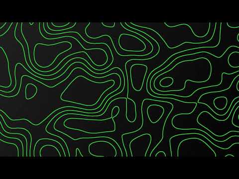 1-Hour Worship Background | Seamless Topographic Motion Loop for Church Services | Green on Black