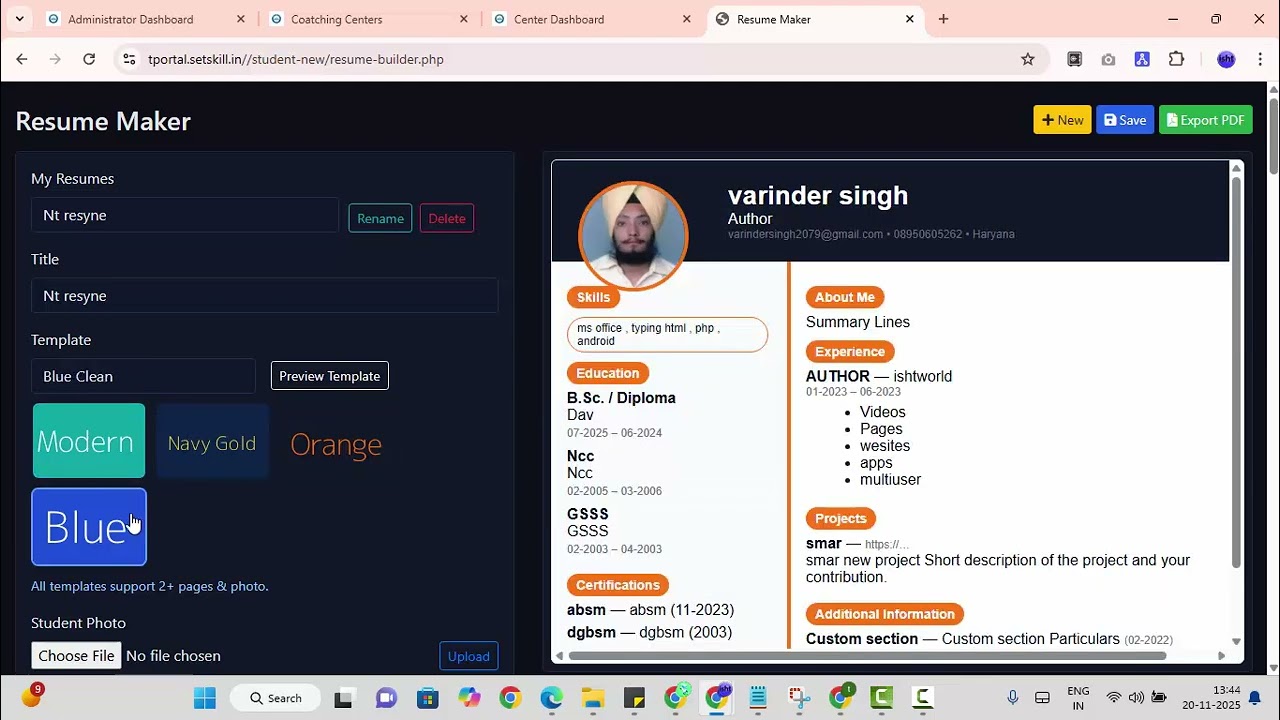 Student Dashboard With New Features
