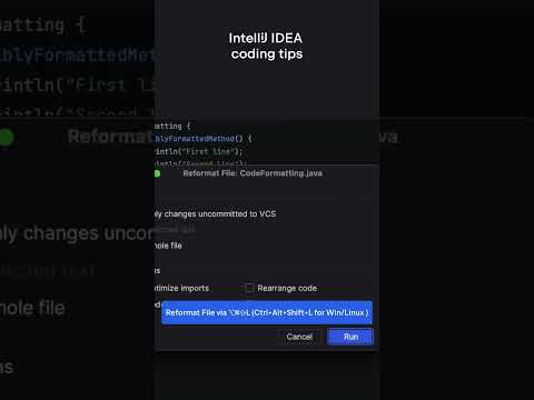 IntelliJ IDEA coding tips - reformat