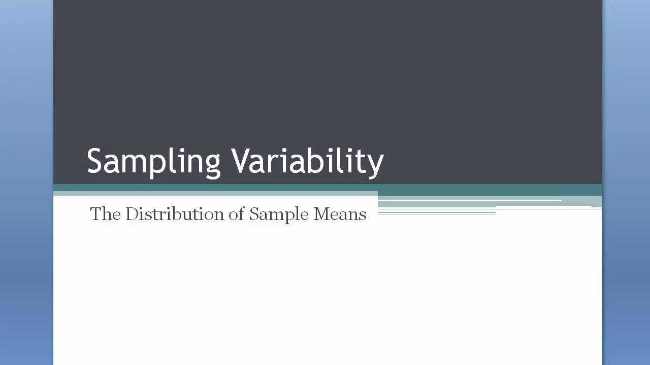 EDPS859 STATISTICAL METHOD - What is Sampling Variability? 2/2