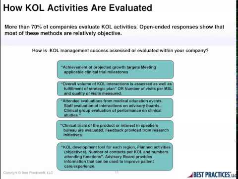 What are the KOL Activities and the MSL's Role in KOL Management?
