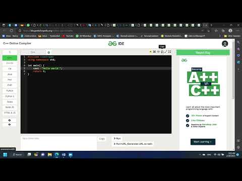 7- Online compiler for C++