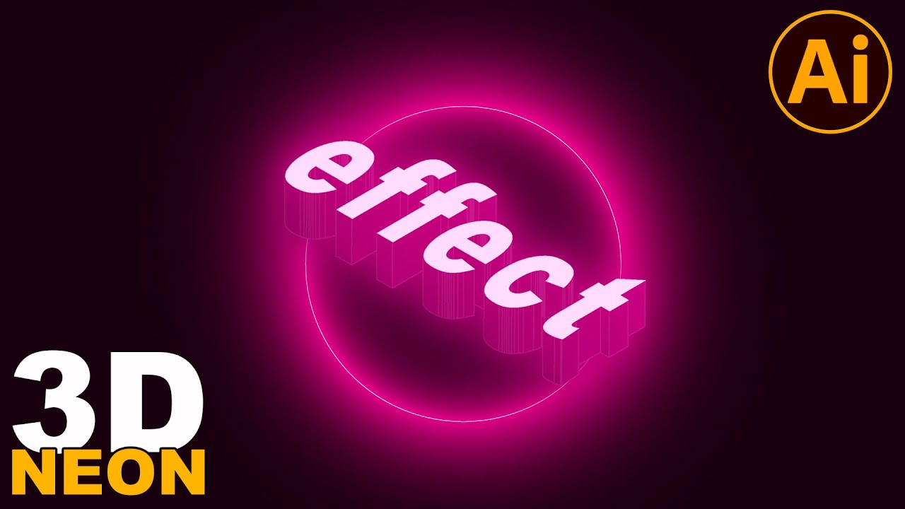 How to Create 3D Neon Lighting Text Effect in Illustrator