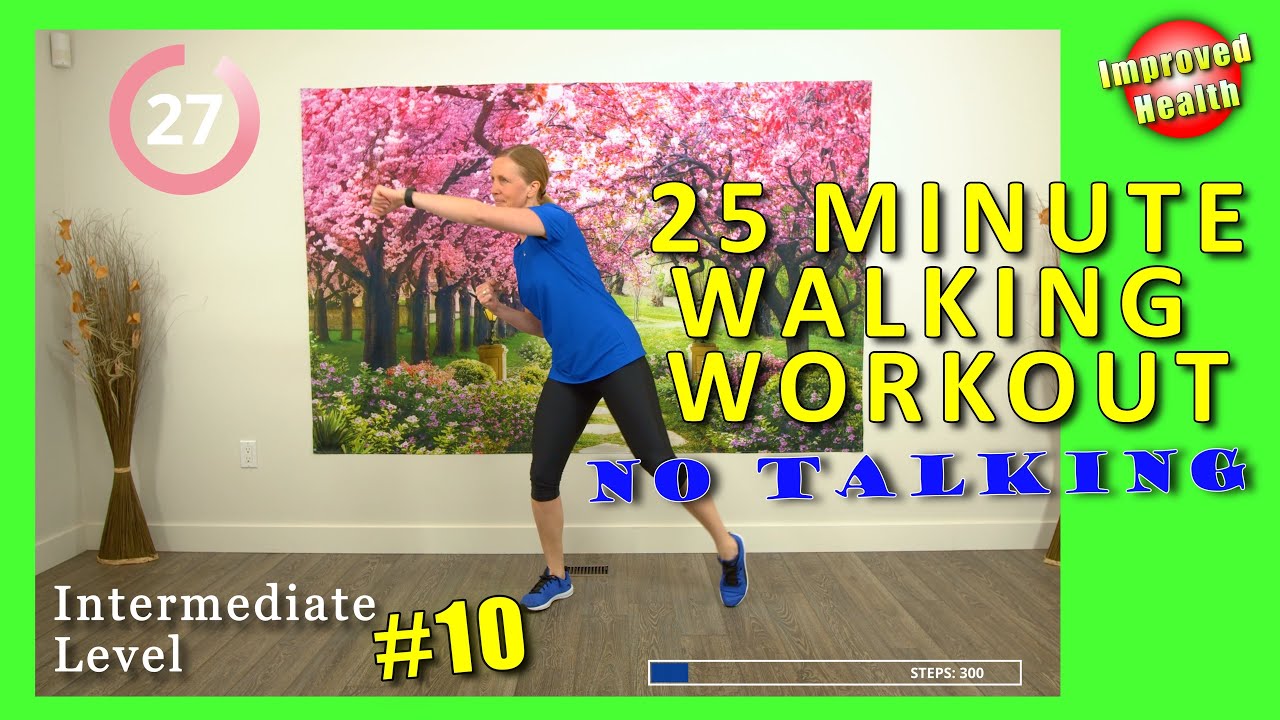 25 Minute Walking Workout | Walk at Home | No talking, just music