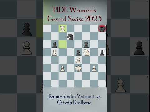 Rameshbabu Vaishali Triumphs Over Oliwia Kiolbasa in an Italian Game at FIDE Women's Grand Swiss 202