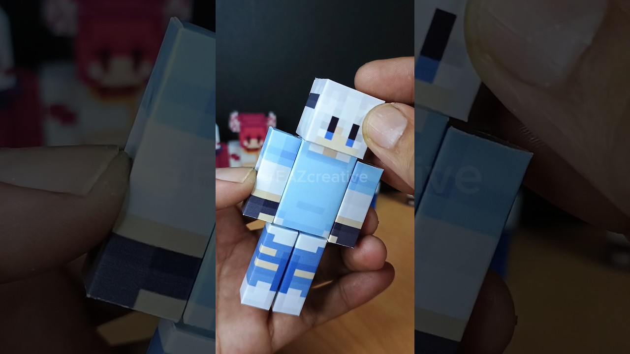 Finn from ethobot minecraft papercraft #shorts
