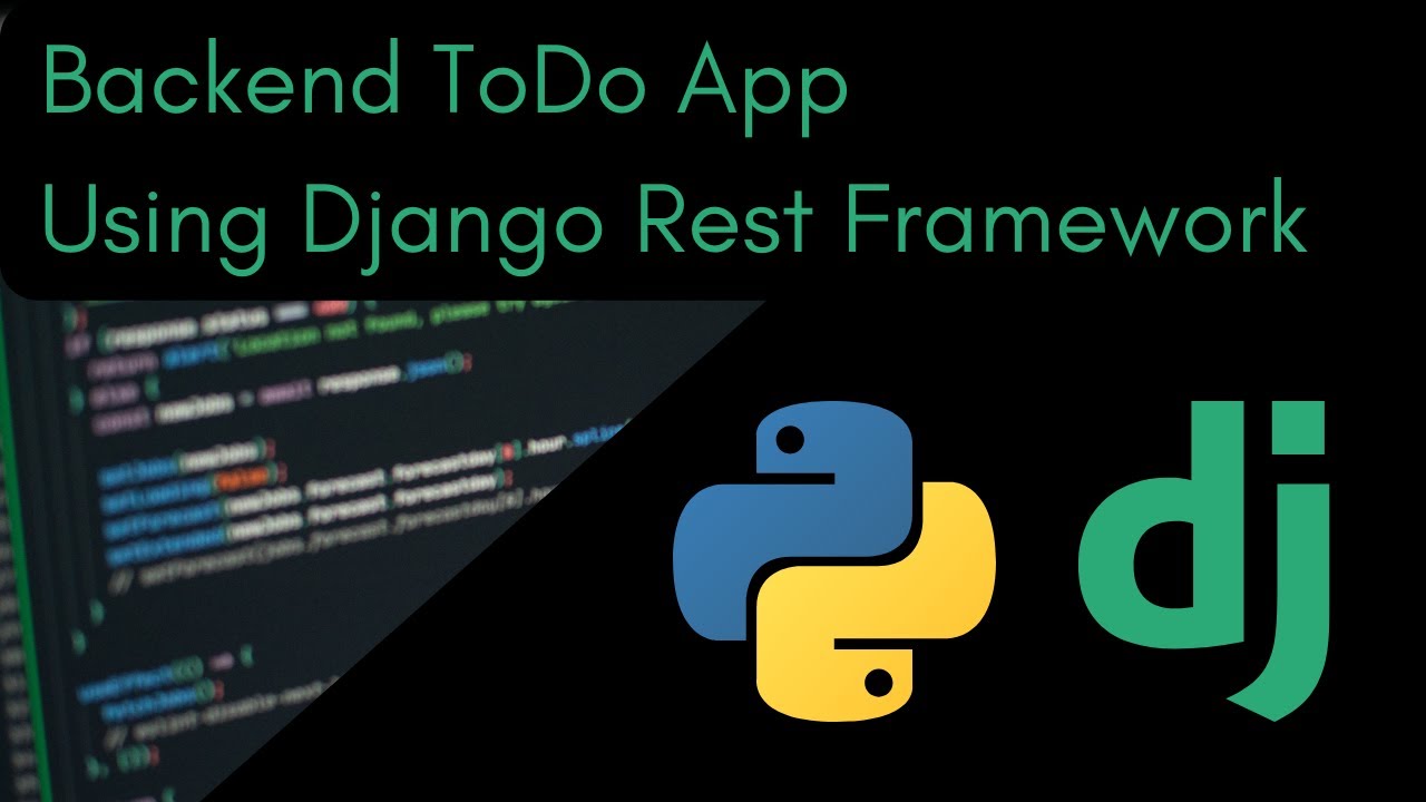 To Do app using django and react - Backend