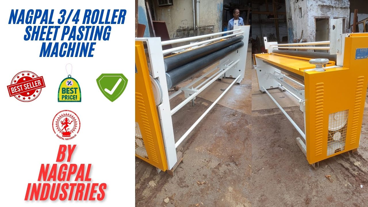 NAGPAL 3/4 Roller Sheet Pasting Machine | High Precision Corrugated Board Pasting | Best in Class!