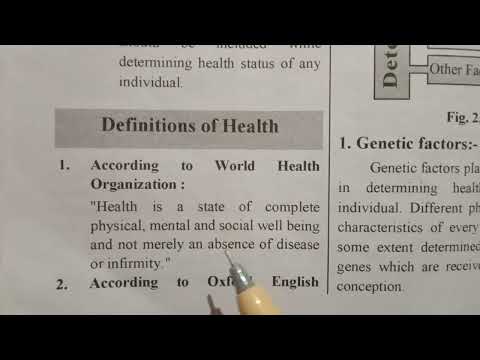 Definition of Health Medical surgical nursing bsc 2nd year notes