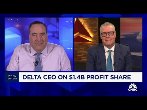 Delta Air Lines CEO Ed Bastian on $1.4B profit sharing, travel demand outlook