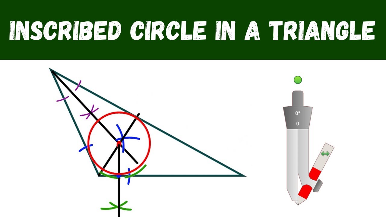 inscribed circle in a triangle - geometry constructions
