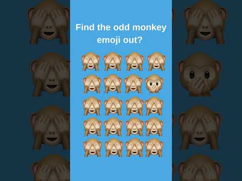 Find the odd monkey emoji ? #shorts