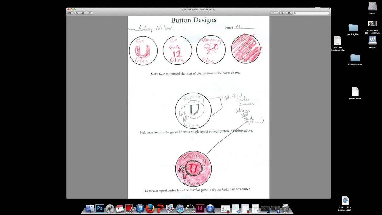 Button Designs, thumbnails, rough layouts, comprehensive layouts