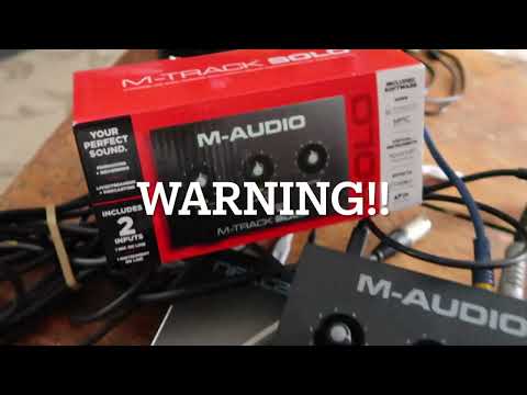 M-Audio M-Track Solo. Warning! Red lights.