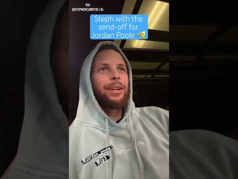 Steph Curry came through with a heartfelt message for Jordan Poole ????♂️