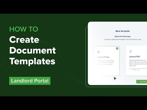 How to create document templates (Landlord) | Rent Collection App