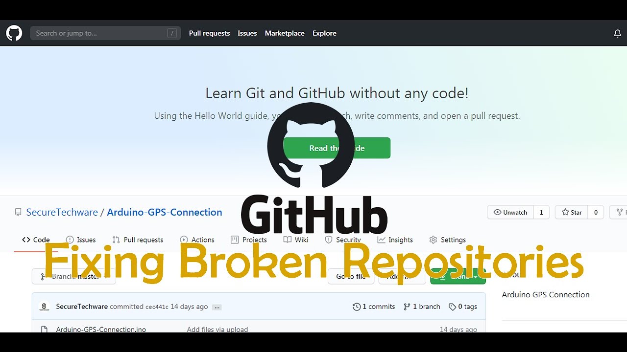 Github: Fixing Broken Repositories
