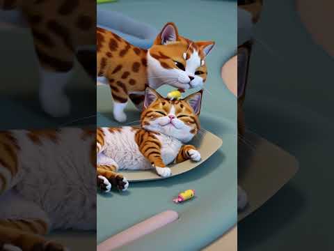baby cats playing with sleeping cat foryou viral video #fyp #foryoupagе #trendingvideo#viral_video