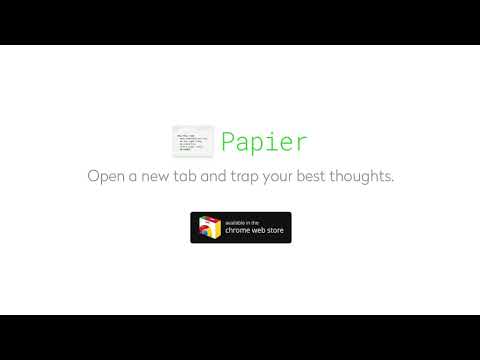Papier is Back! 🔴 Open a new tab and trap your best thoughts.