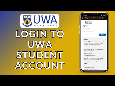 UWA Student Account Sign In: How to Log In to Your UWA Student Account